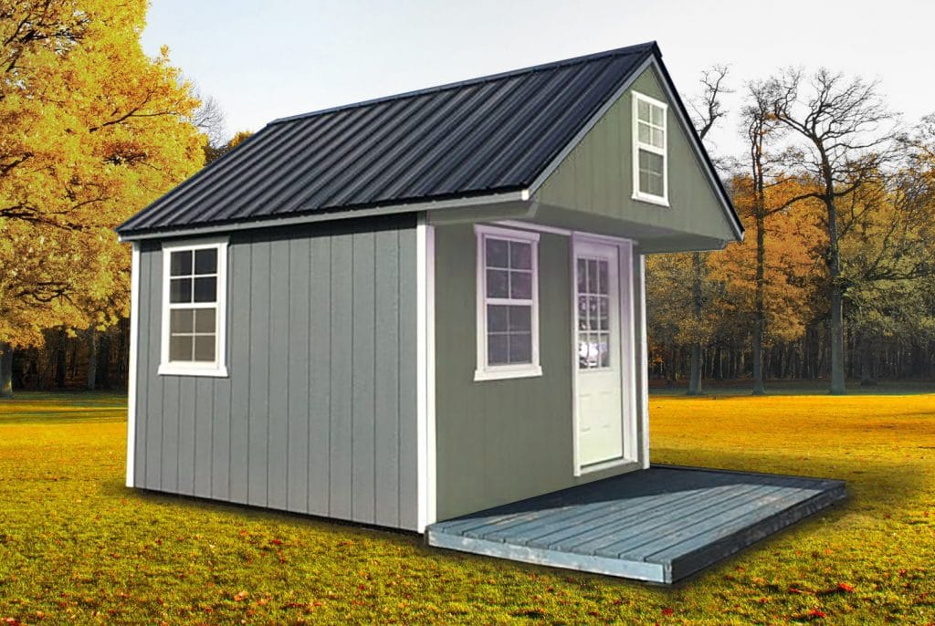 Bunkhouse with Loft Overhang - Sheds Quebec | West Quebec Shed Company